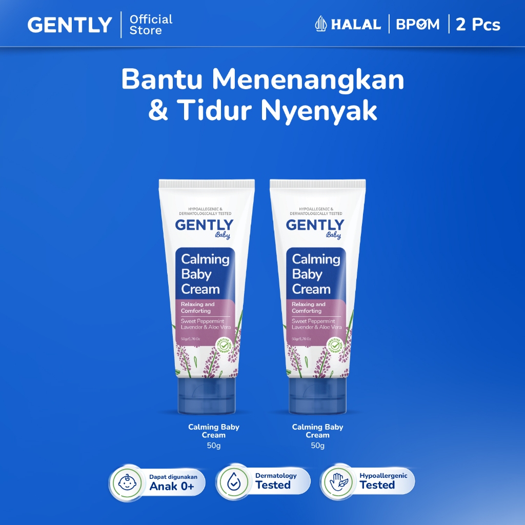 Jual GENTLY Baby Calming Baby Cream 2 pcs | Krim untuk Bayi Newborn ...
