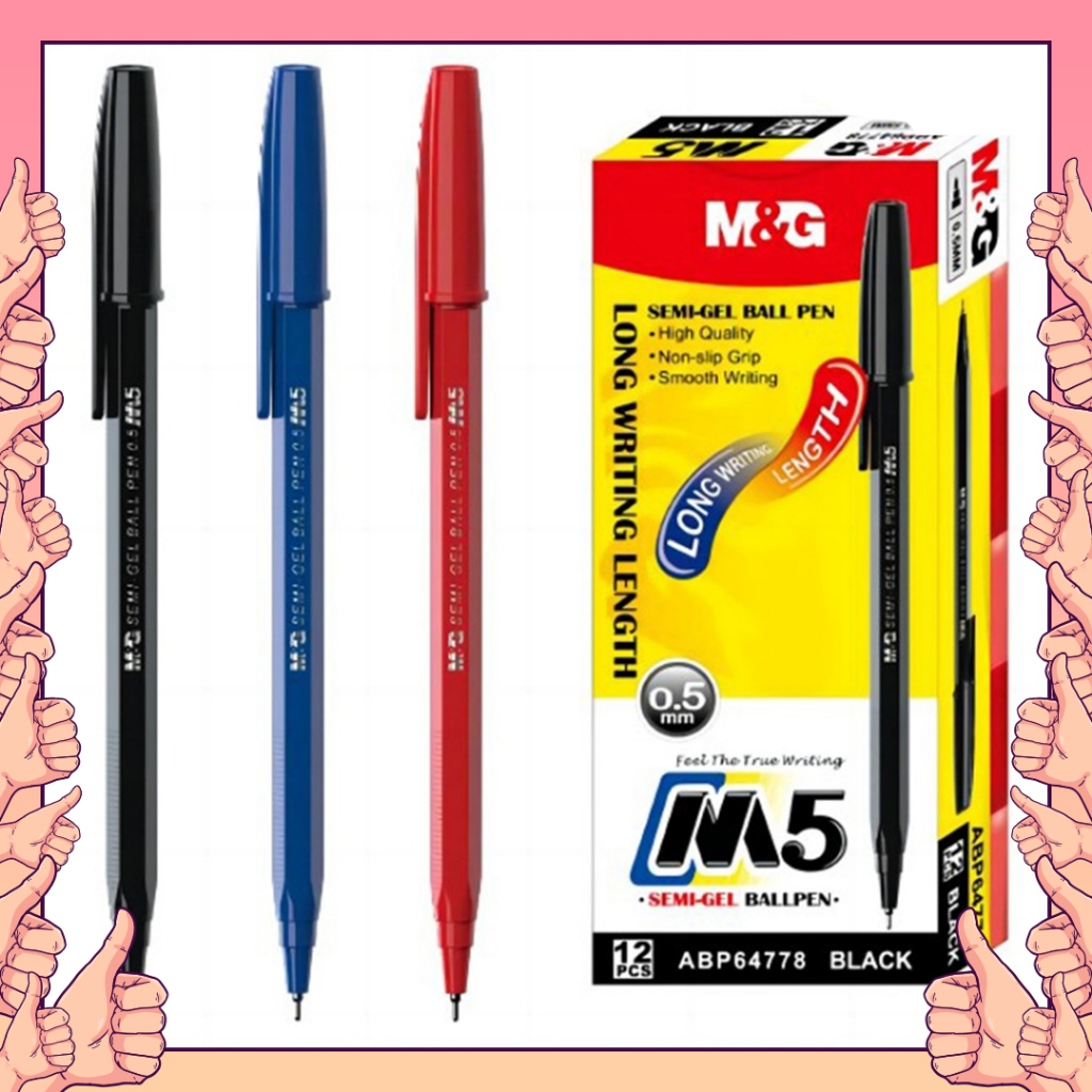 Jual M&G ABP64778 Semi-Gel Ball Pen 0.5mm M5 Pulpen M5 | Shopee Indonesia