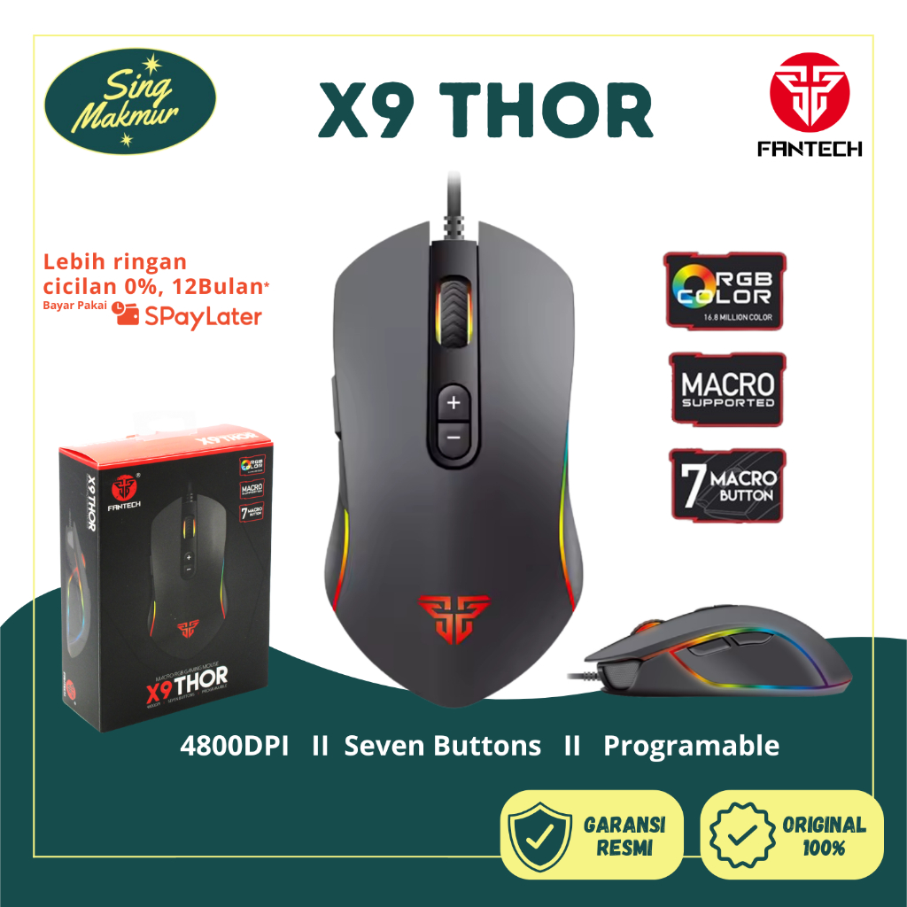 Jual FANTECH X9 Thor Gaming Mouse | Mouse Game | Shopee Indonesia