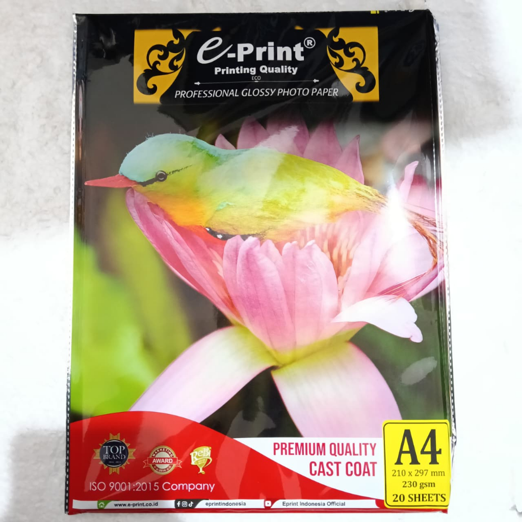 Jual Eprint Premium Cast Coated Photo Paper A4 230 GSM - Isi 20 Lembar ...