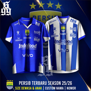 Jual Jersey Persib Bandung Terbaru 2025-2026 Custom Nama & Nomor Dewasa ...