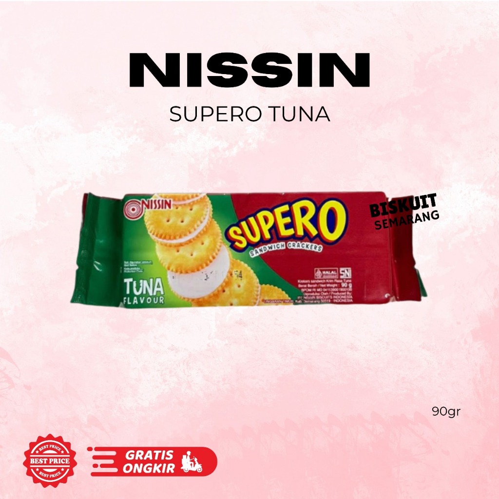Jual Nissin Supero Sandwich Crackers Tuna Flavour 90gr | Nissin Supero ...