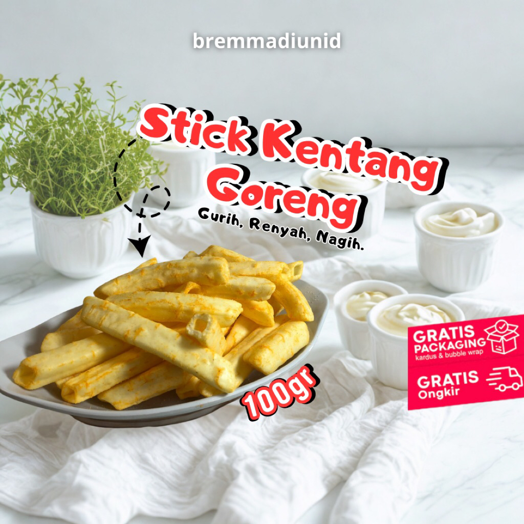 Jual Stick Kentang Goreng 100g | Stick Kentang Pipa Original | Shopee ...