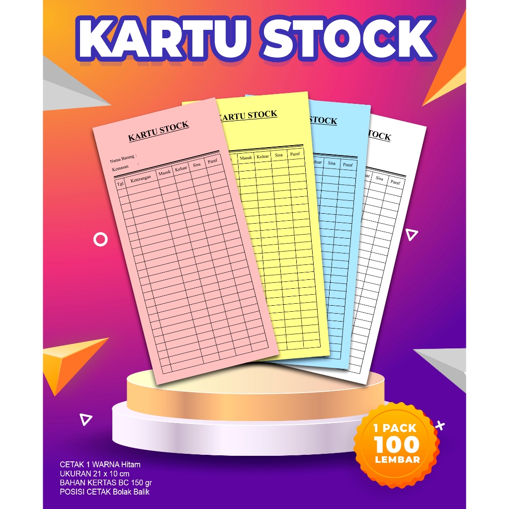 Jual Kartu Stok Barang / Kartu Stok Obat Isi 100 Lembar | Shopee Indonesia