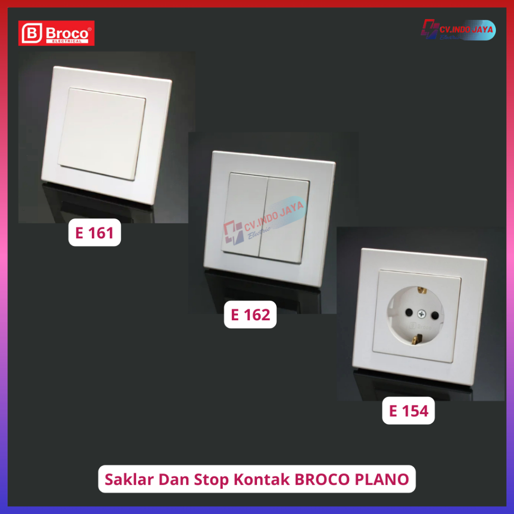 Jual Broco Saklar Engkel E161, Saklar Seri Double E162 & Stop Kontak ...