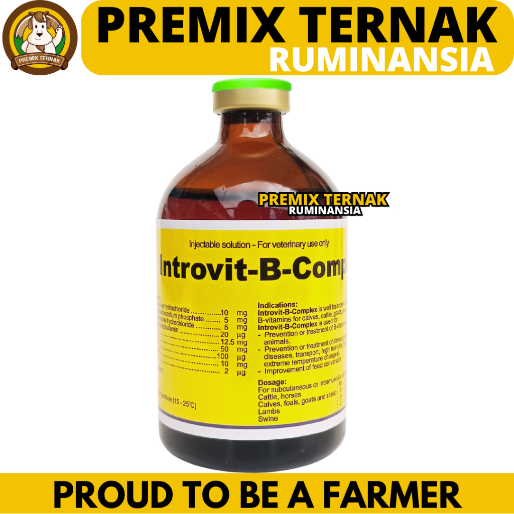 Jual INTROVIT B COMPLEX 100ML - Vitamin B Kompleks Hewan Ternak Sapi ...