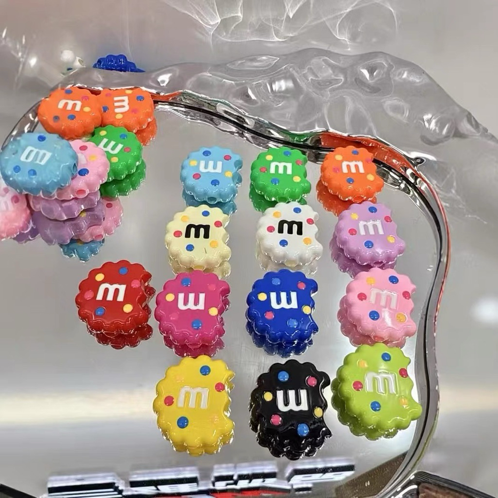 Jual DIY Manik Acrylic M Cookies / Solid Beads M Biskuit Warna Warni ...