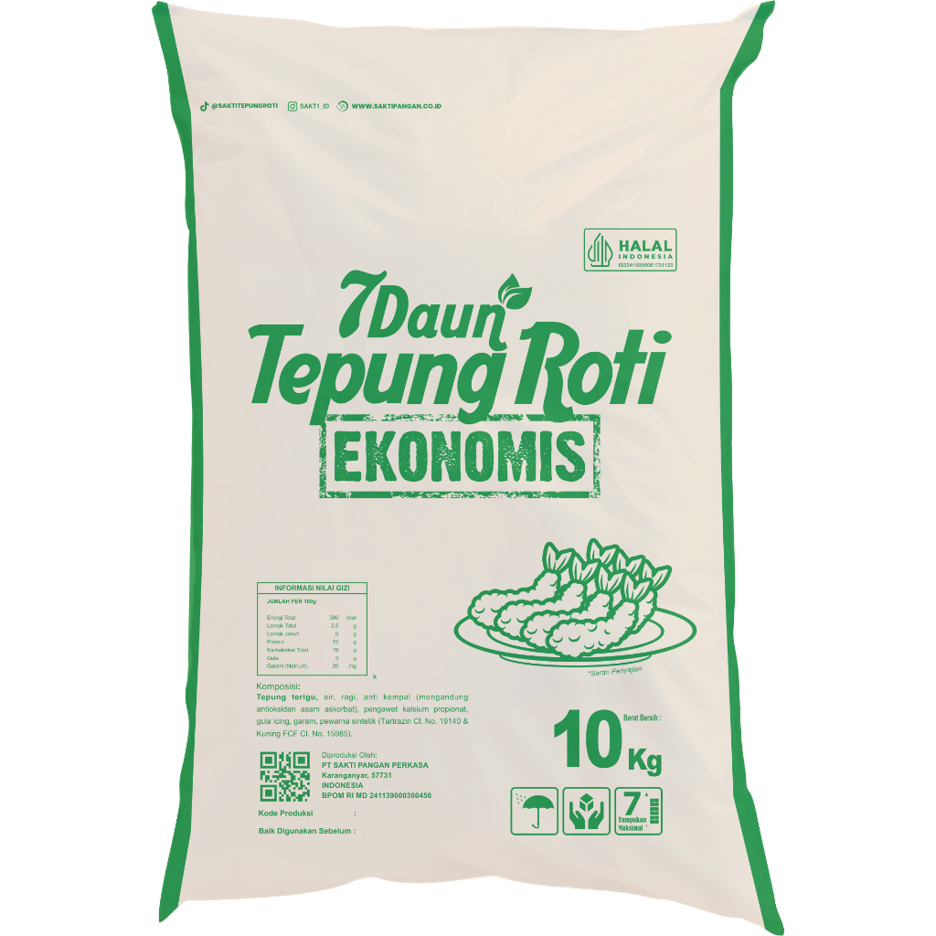 Jual Tepung Roti Merek 7Daun 10kg | Shopee Indonesia