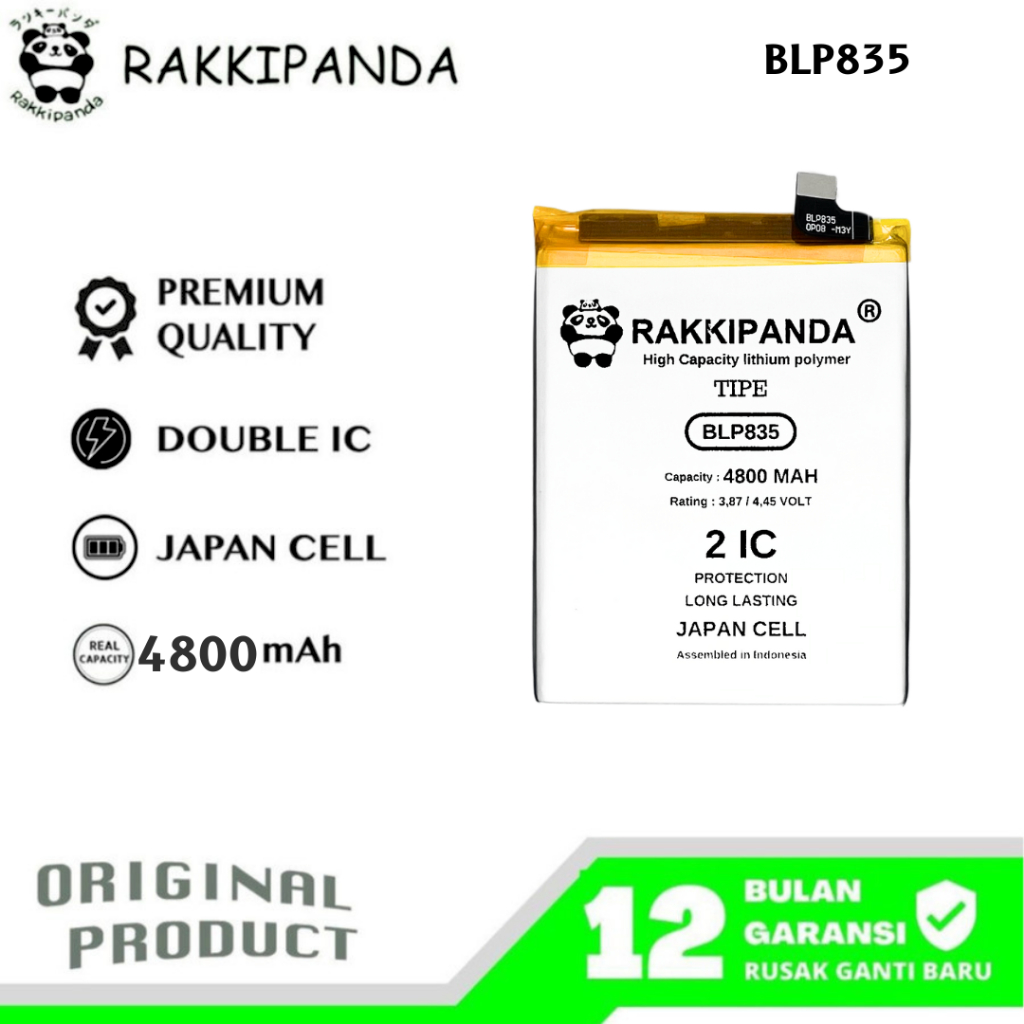 Jual RakkiPanda - BLP835 Reno 5 Lite / Reno 5F / A94 4G / F19 Pro Batre ...