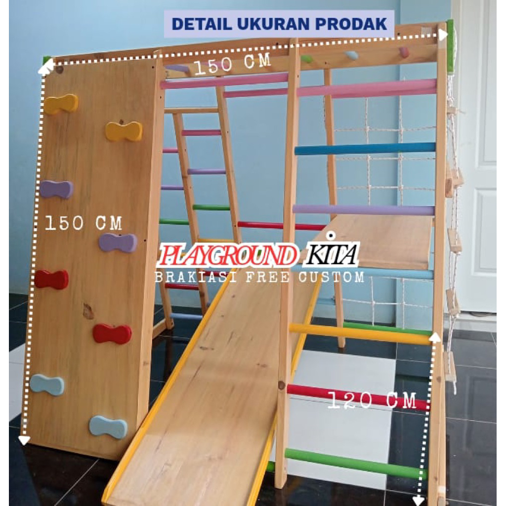 Jual playground fullset brakiasi climber papan ukuran jumbo 150 x 150 ...