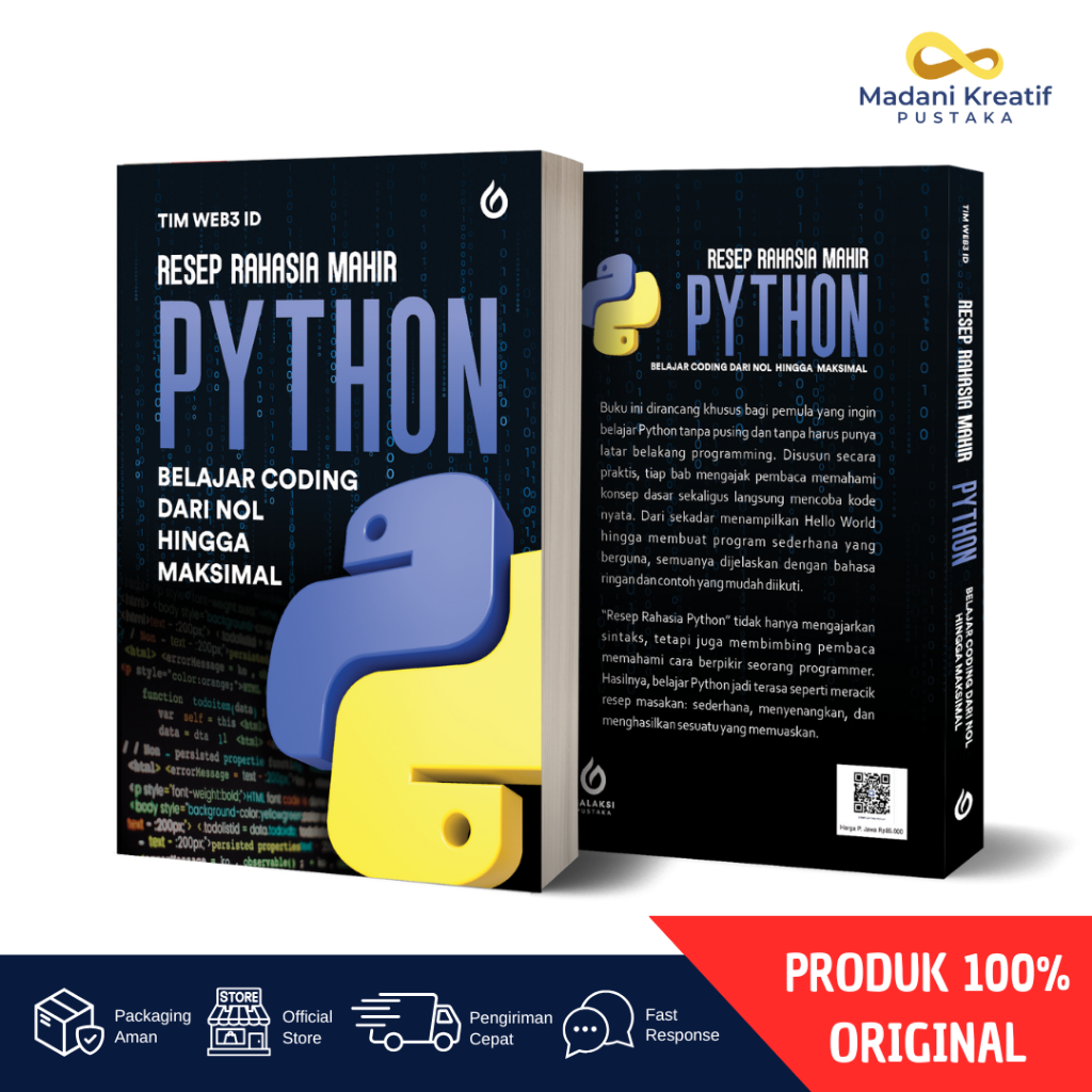Jual Buku Resep Rahasia Mahir Python | Belajar Coding untuk Pemula | Panduan Algoritma ...