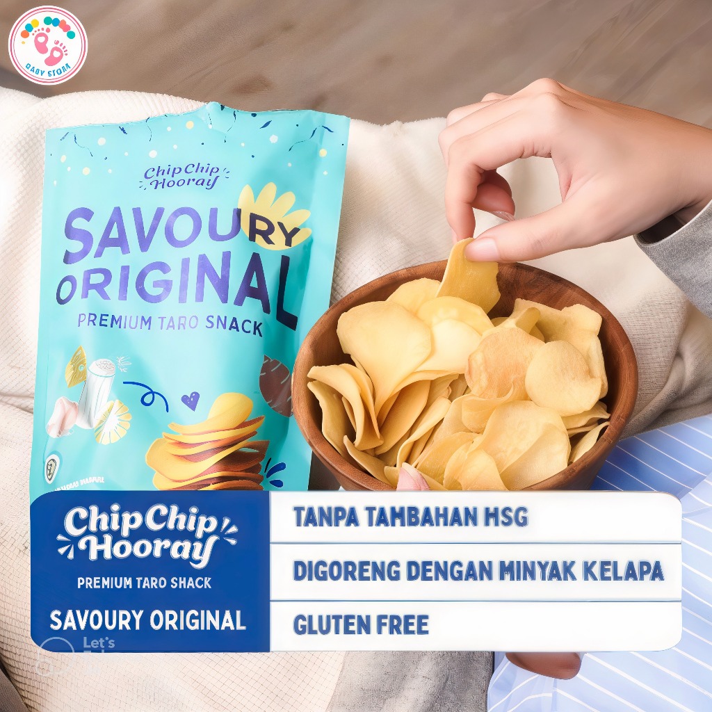 Jual Chip Chip Hooray Premium Taro Snack - Savoury Original - 75 g ...