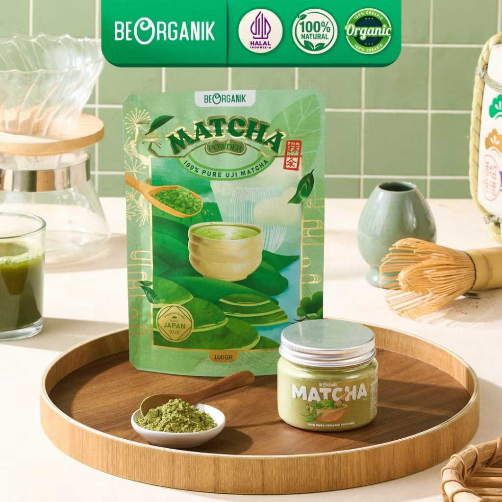 Jual Uji Matcha Beorganik 60gram 100Gram ORIGINAL / Pure Matcha Premium ...