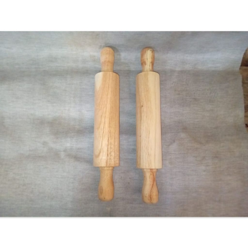 Jual rolling pin kayu penggilas adonan kue/ukuran 30.cm | Shopee Indonesia