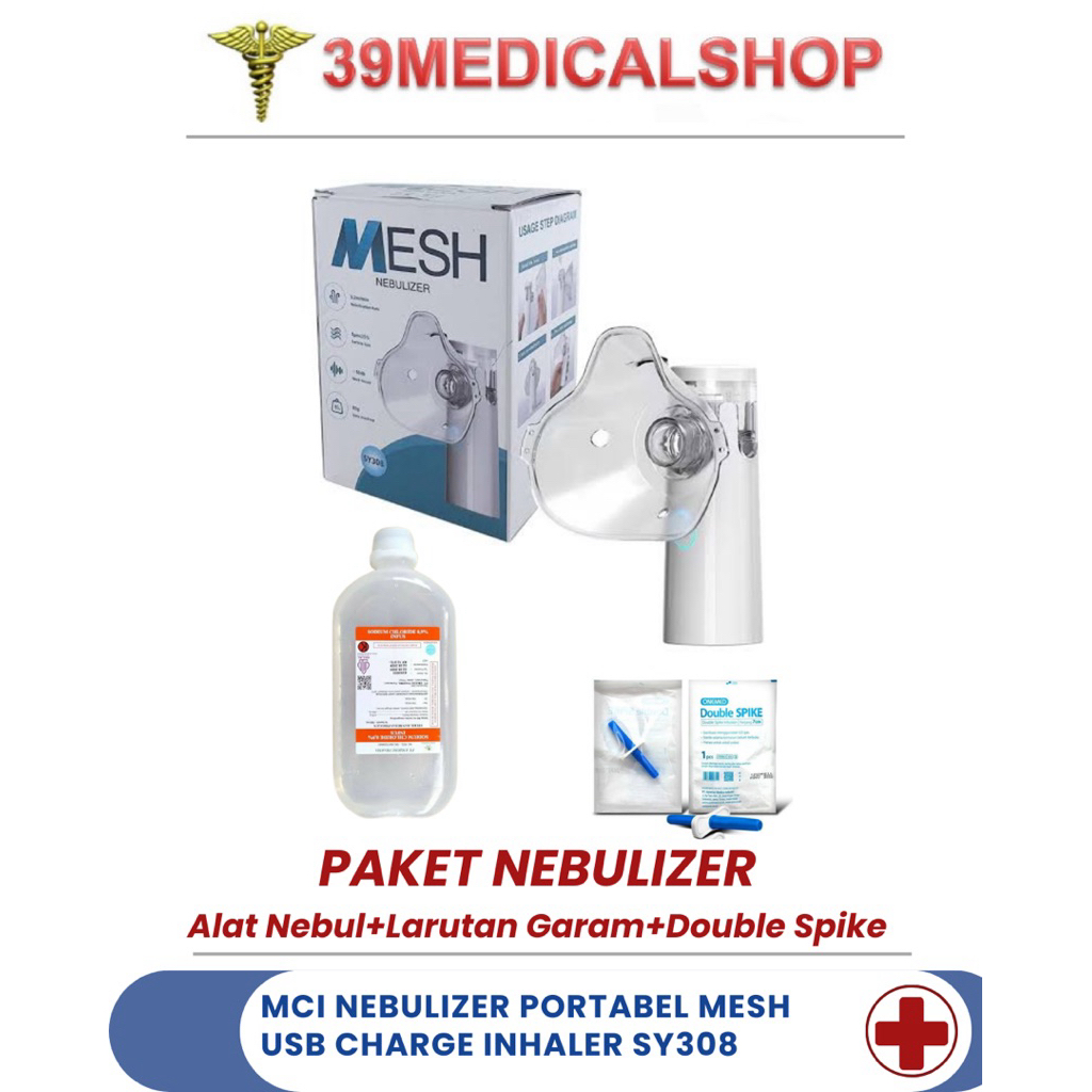 Jual MCI NEBULIZER PORTABEL MESH USB CHARGE INHALER SY308/ MCI ALAT ...