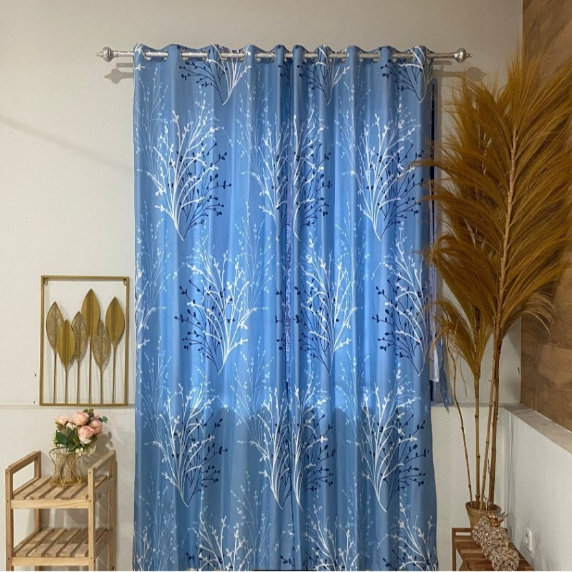 Jual Gorden Katun Smokring Jendela dan Pintu Minimalis Silver Grass ...