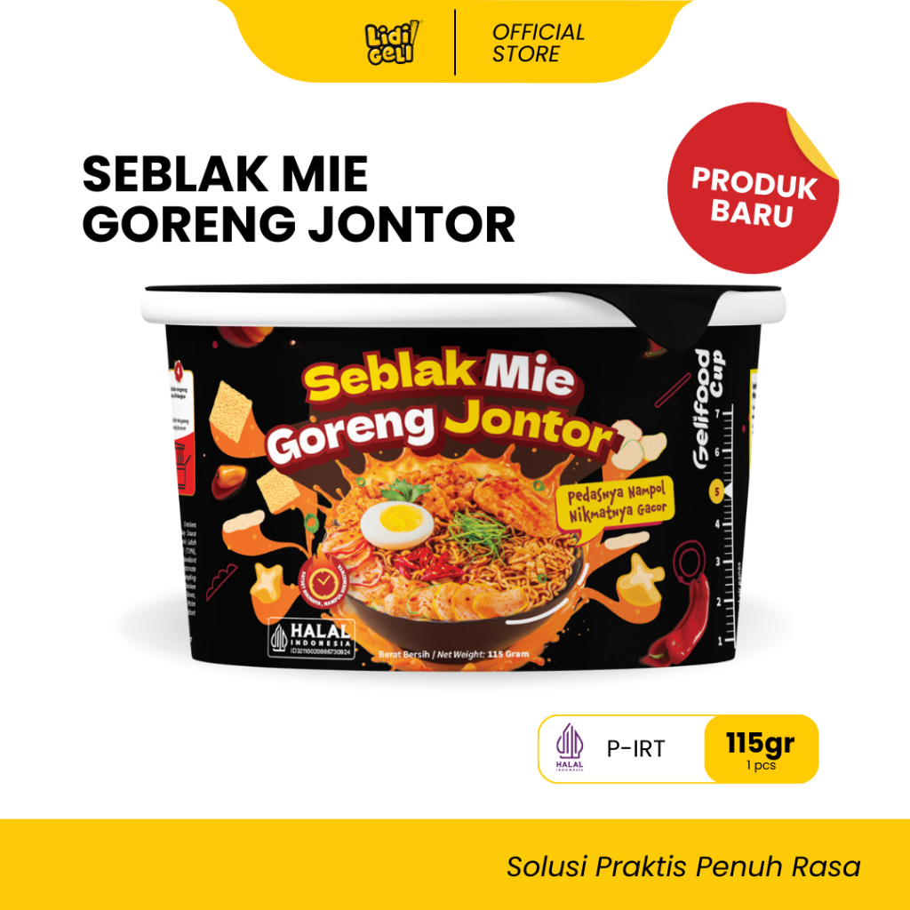 Jual Geli Food - Seblak Mie Goreng Jontor Cup Instan 115 gr | Shopee ...