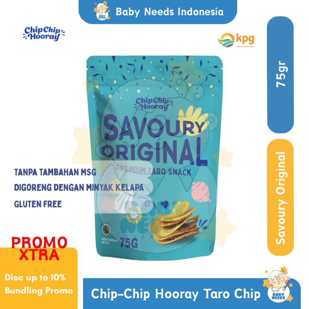 Jual Chip Chip Hooray Savoury Original 75g - Premium Taro Snack Halal ...