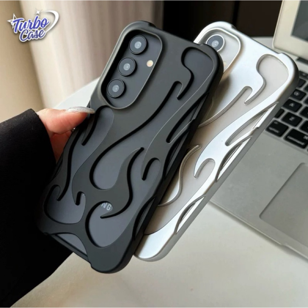 Jual TURBO-Case Fire Frosted 3D Flame Pattern Silicone For Samsung A15 5G A16 A35 A36 A54 A55 ...