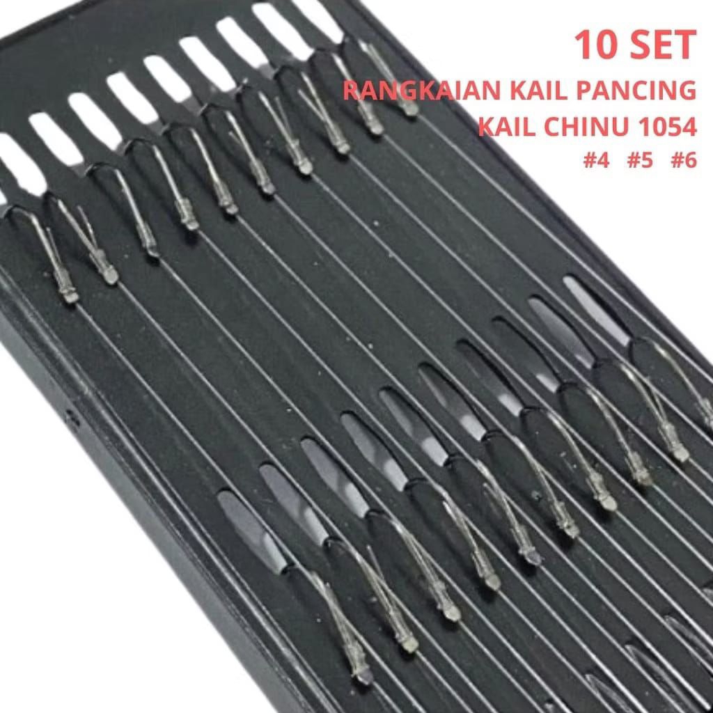 Jual [MAA] 10 Set Rangkaian Kail Pancing 1054 Kail Cabang 2 Kail Buat ...