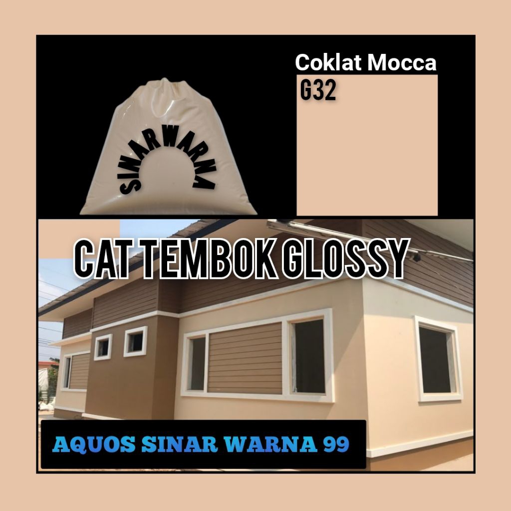 Jual cat tembok glossy cat tembok warna mocca cat tembok 1 kg cat ...