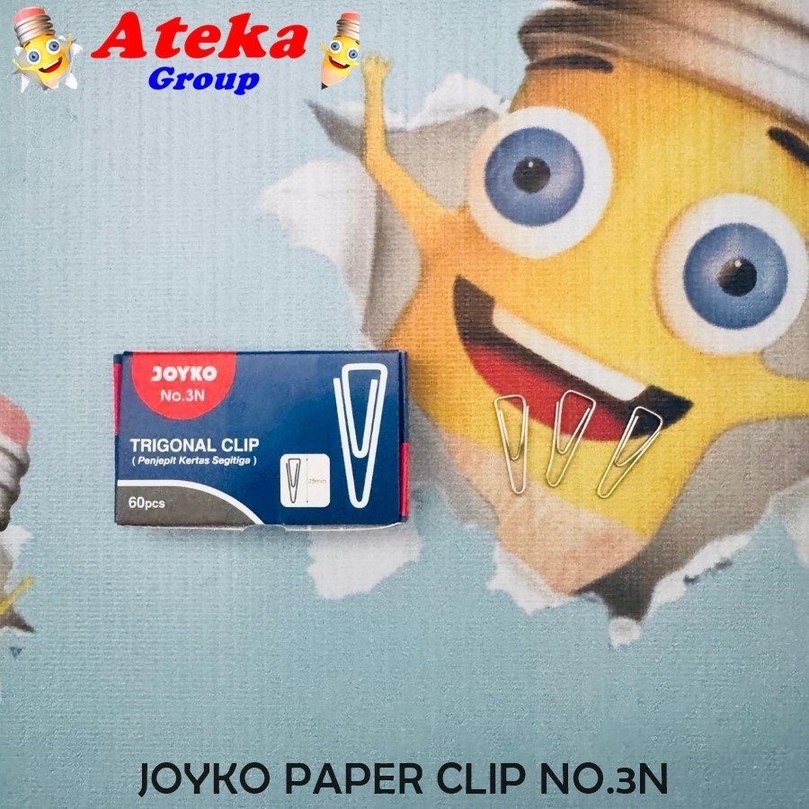 Jual [1 BOX KCL] JOYKO PAPER CLIP NO.3N KLIP KERTAS SEGITIGA | Shopee ...