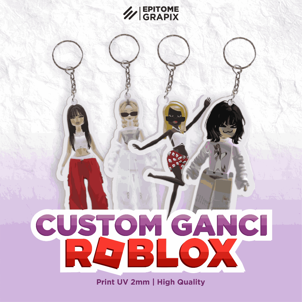 Jual GANTUNGAN KUNCI ROBLOX AKRILIK CUSTOM/ ROBLOX ACRYLIC KEYCHAIN ...