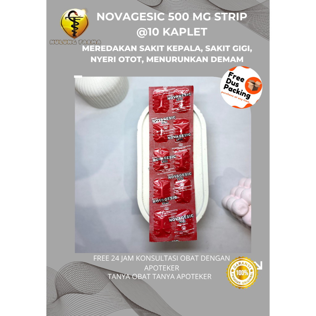 Jual NOVAGESIC 500 MG STRIP @10 KAPLET MEREDAKAN SAKIT KEPALA, SAKIT ...