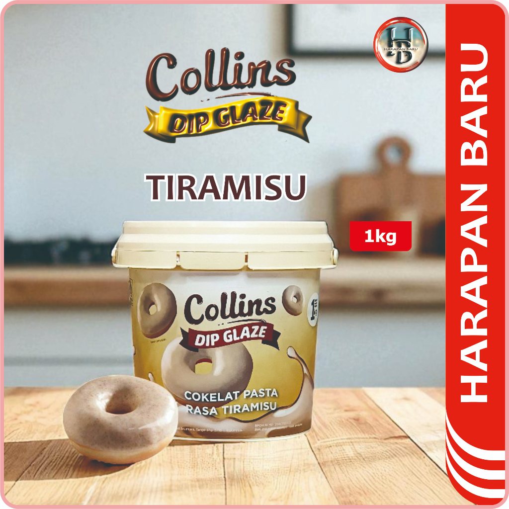 Jual Collins Chocolate Glaze Topping Rasa Tiramisu 1kg - Harga Grosir ...