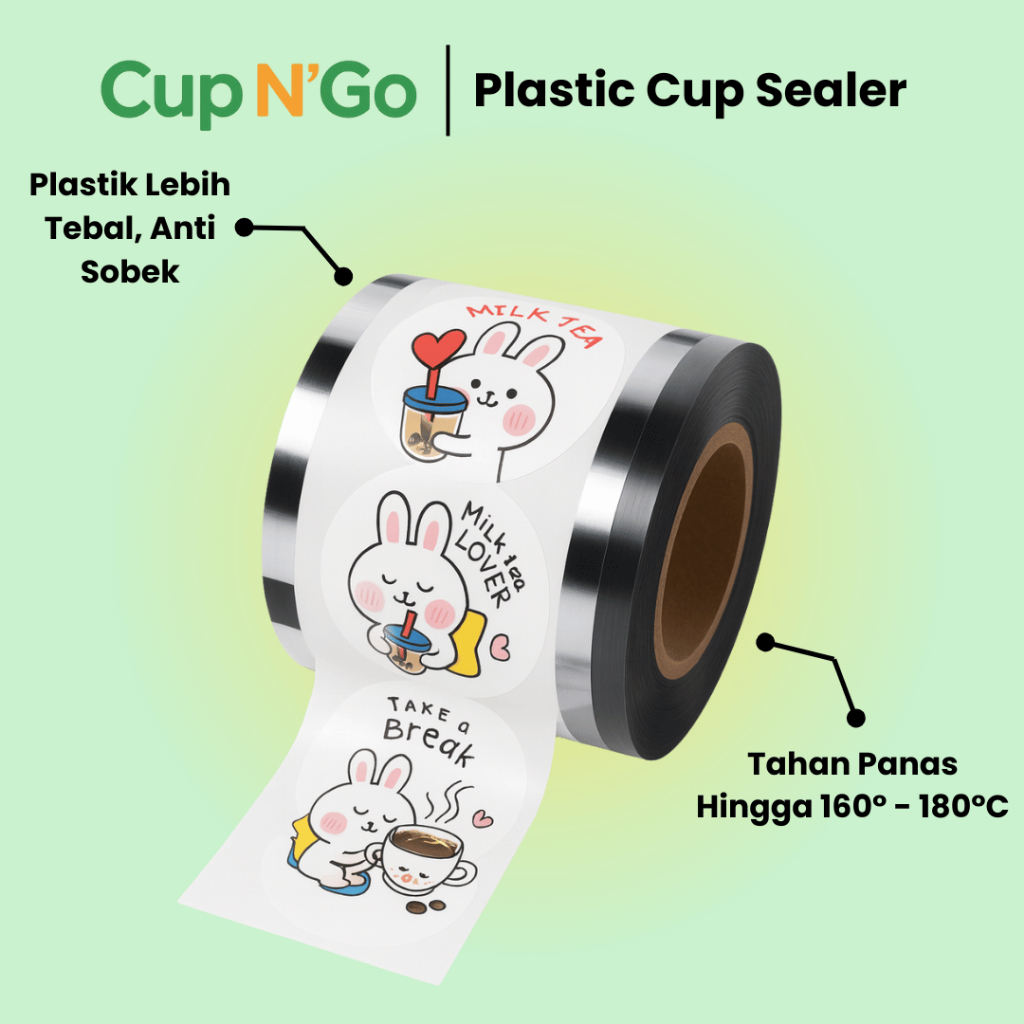 Jual Tutup Segel Plastik / Cup Sealer Lid / Plastik Penutup Gelas Kopi ...