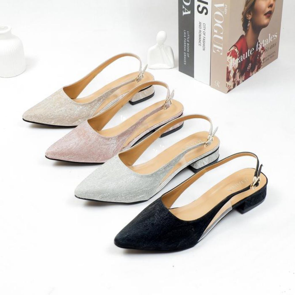 Jual [ COD ️ ] Nahshoes.id Heels Wanita Trend 3cm Elegant Dan Mewah ...