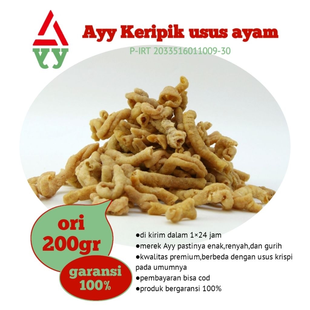 Jual ayy keripik usus ayam 200gr variasi original|ayy usus crispi 200gr ...