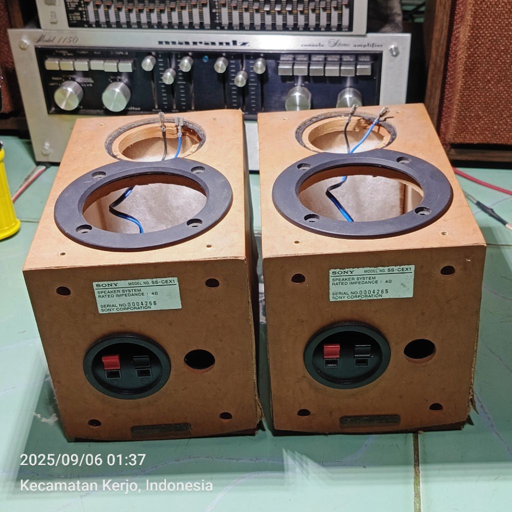 Jual sepasang crossover pasif 2 WAY + BOX original bekas speaker bookshelf SONY | Shopee Indonesia