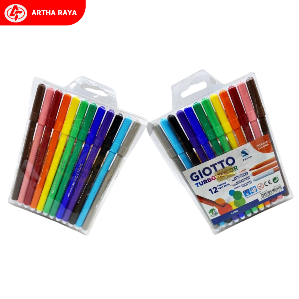 Jual Bantex Giotto Turbo Fine-Tip Felt-Pens 12 Color 071100 | Shopee ...