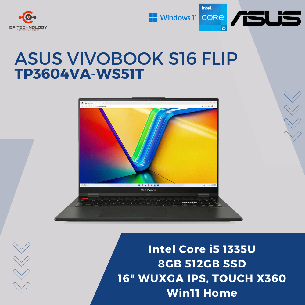 Jual ASUS VIVOBOOK S16 FLIP TP3604VA-WS51T Core i5-1335U 8GB 512SSD 16 ...