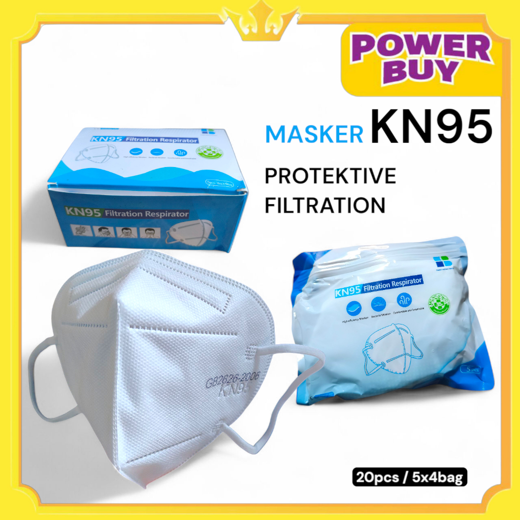 Jual 20 pcs MASKER KN 95 putih premium | Shopee Indonesia