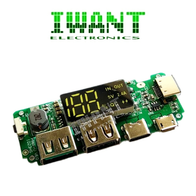 Jual MODUL POWERBANK LCD USB 5V 2.4A MODUL POWER BANK LCD USB 5V 2.4A ...