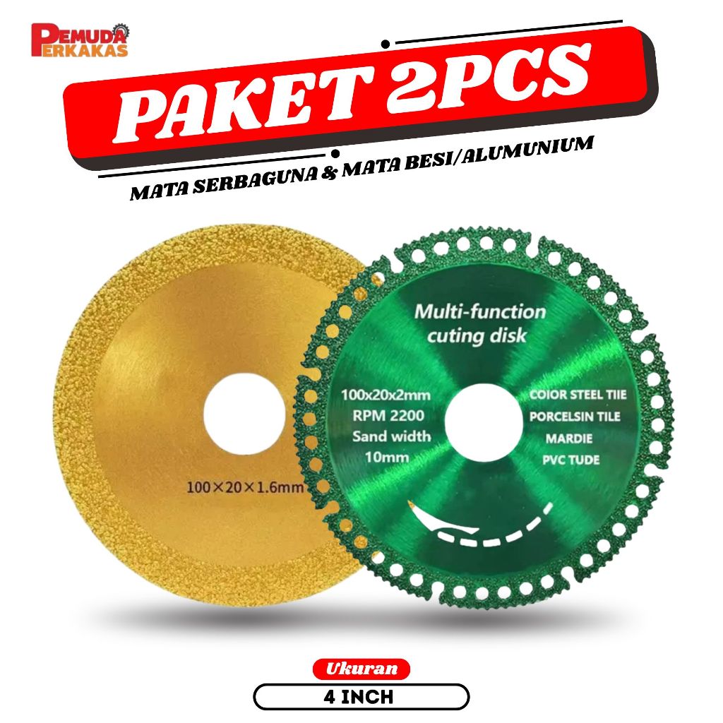 Jual PAKET 2PCS Mata Gerinda Besi Batu Kayu Keramik Bahan Metal Besi ...
