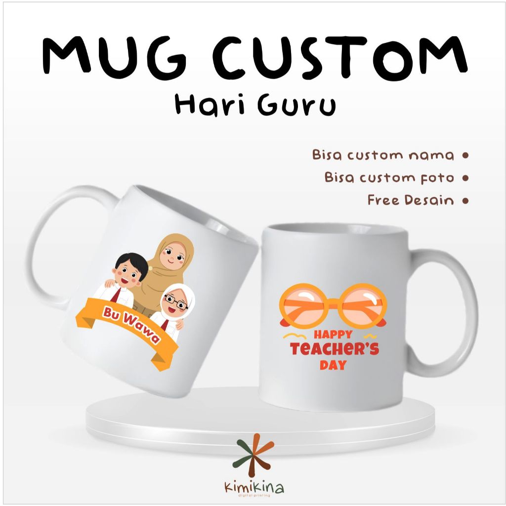 Jual MUG HARI GURU CUSTOM / TEACHERS DAY HADIAH KADO GURU SOUVENIR / GELAS CUSTOM FOTO NAMA ...