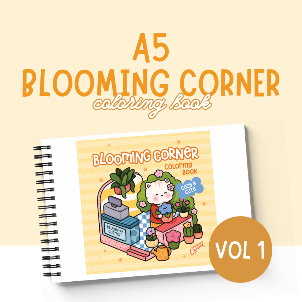 Jual BLOOMING CORNER VOL 1 Coloring Book Cute For Kids Adults Healing ...