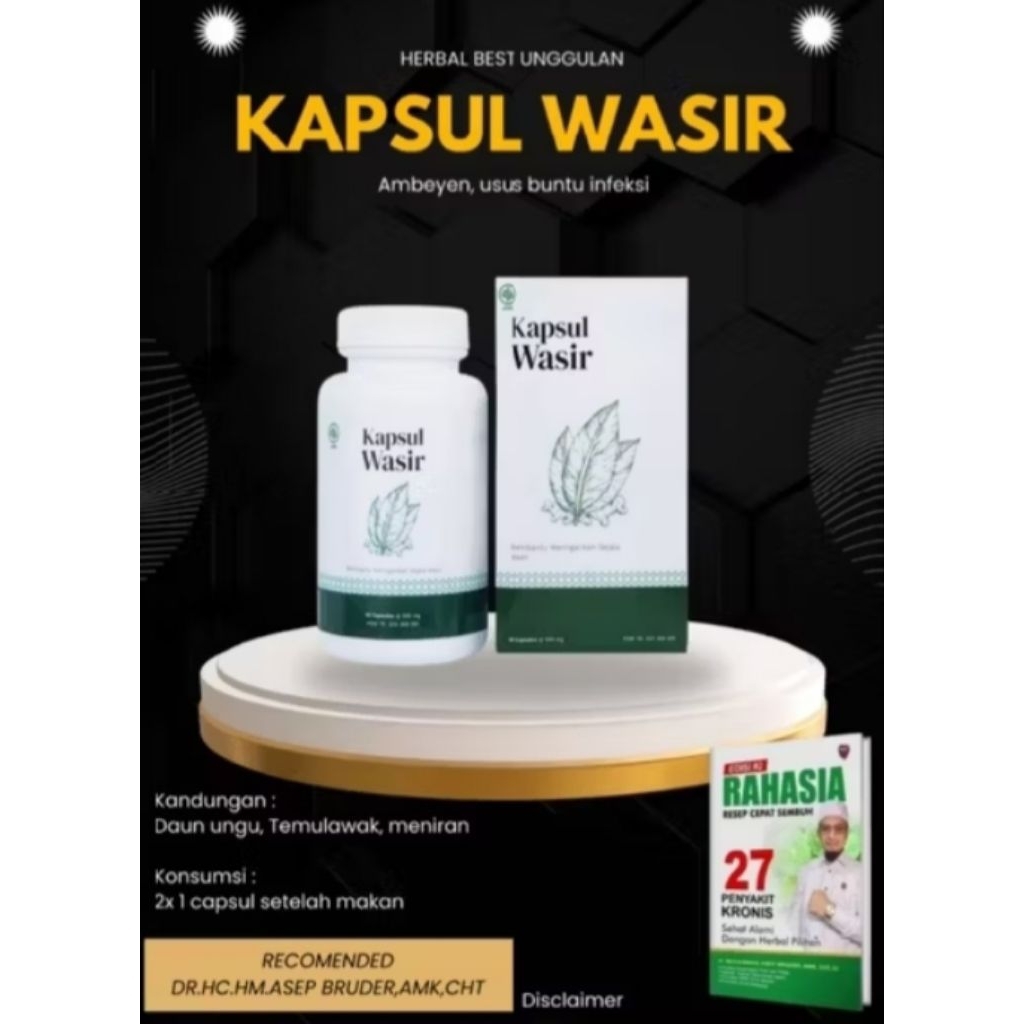 Jual KAPSUL WASIR Herbal Mengatasi Penderita Wasir dan Ambeien | Shopee ...