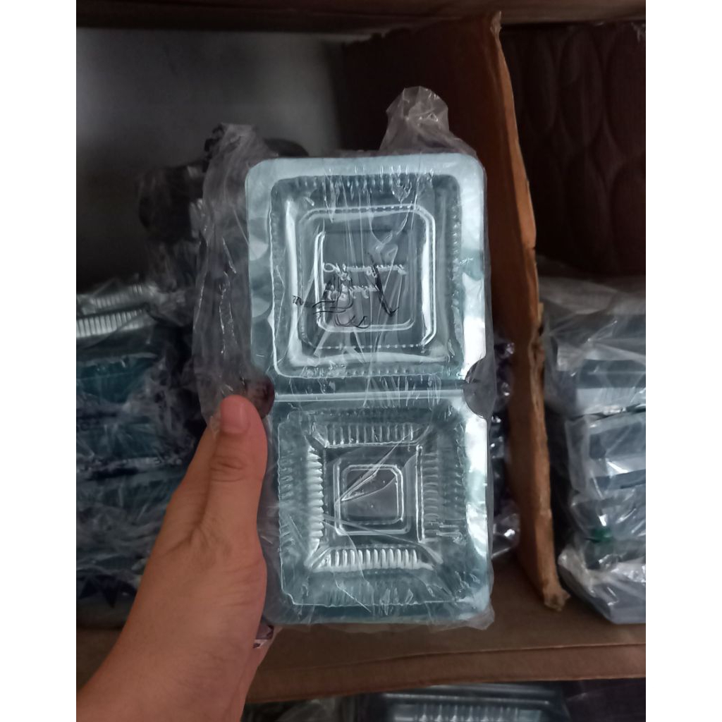 Jual Mika Plastik Kue Persegi Ukuran Sisi Luar 8 cm Sisi Dalam 6 cm 1 ...
