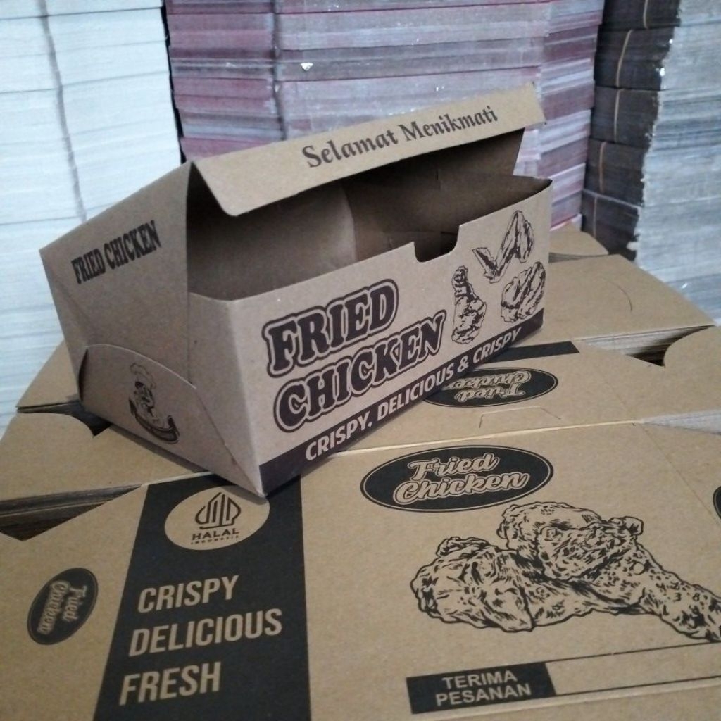 Jual Kfc Kemasan Box Dus Fried Chicken Coklat Kraft Medium Laminasi ...