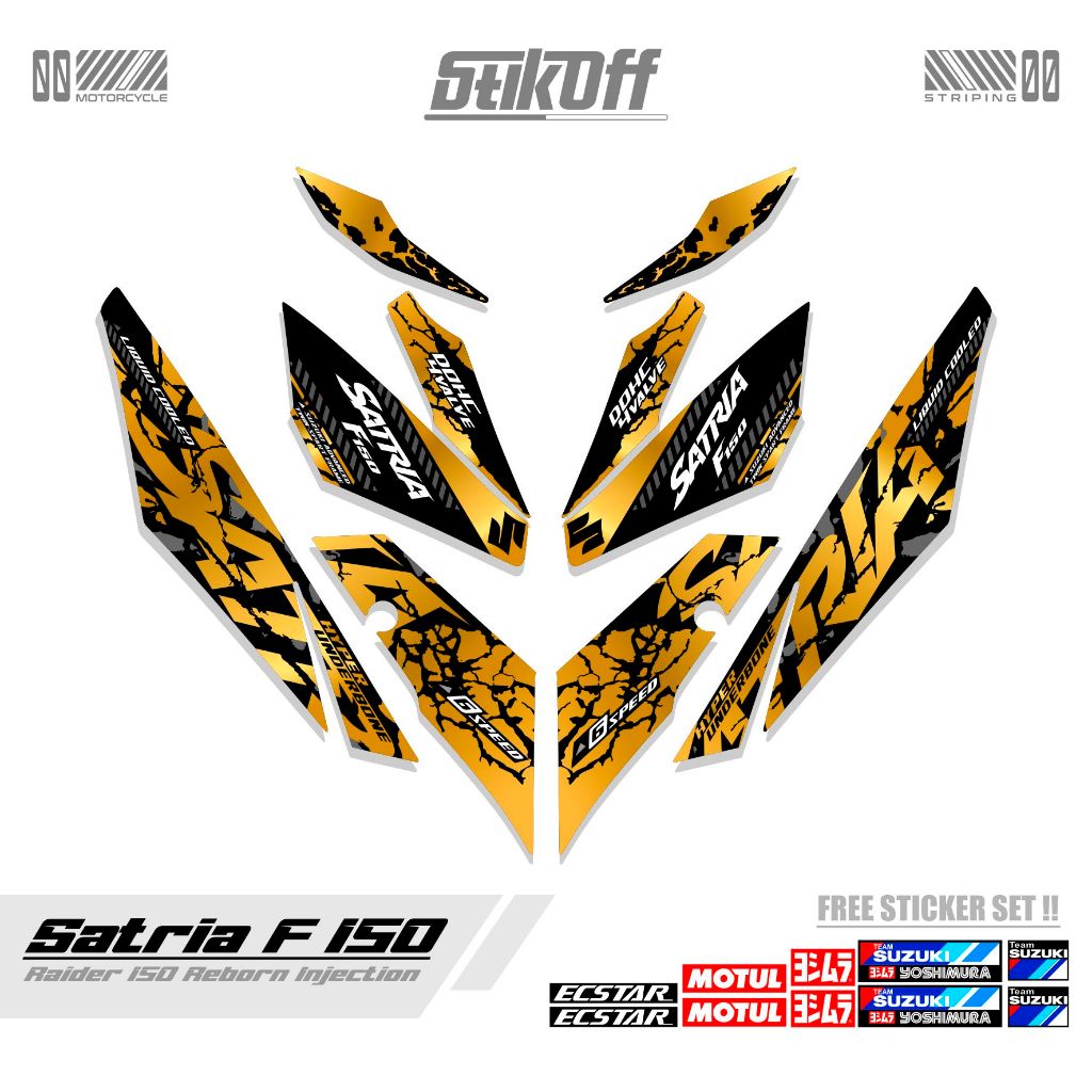 Jual STRIPING SATRIA FU INJEKSI /MTF5/ STIKER ALL NEW SATRIA F150 FI ...