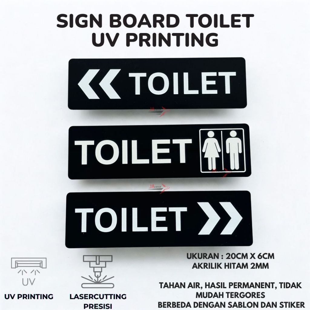 Jual PAPAN PENANDA TOILET / SIGNAGE TOILET / SIGN AKRILIK TOILET UV ...