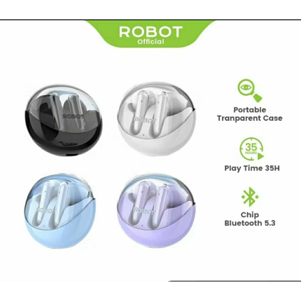 Jual AIRPODS EARPHONE WIRELESS ORIGINAL ROBOT FLYBUDS T30 | Shopee ...