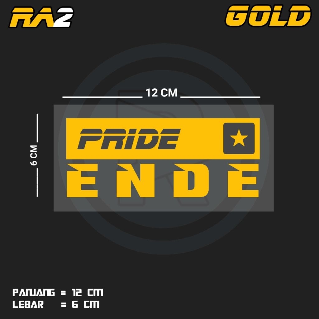 Jual STIKER CUTTING TULISAN PRIDE ENDE | RA2 NTT | Shopee Indonesia