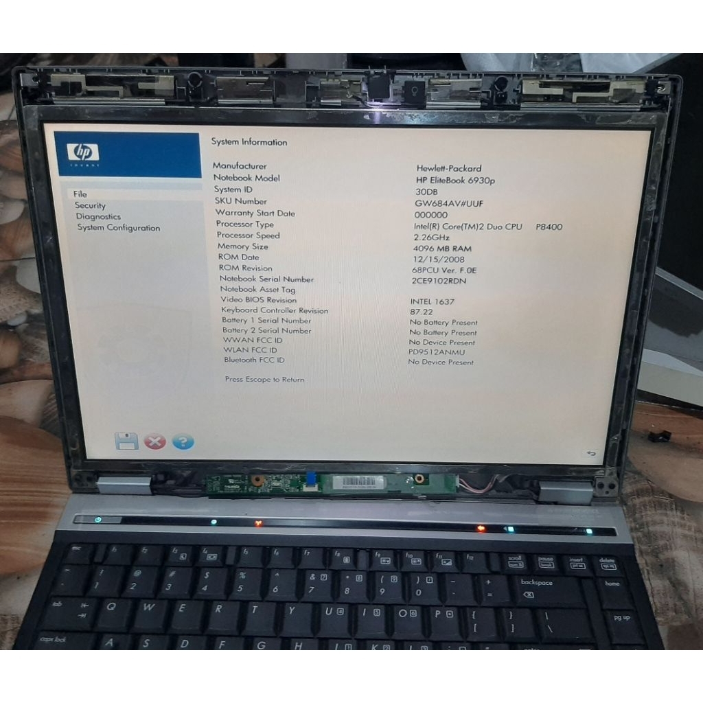 Jual Original Copotan Laptop Hp EliteBook 6930p : (1) Mesin + casing ...