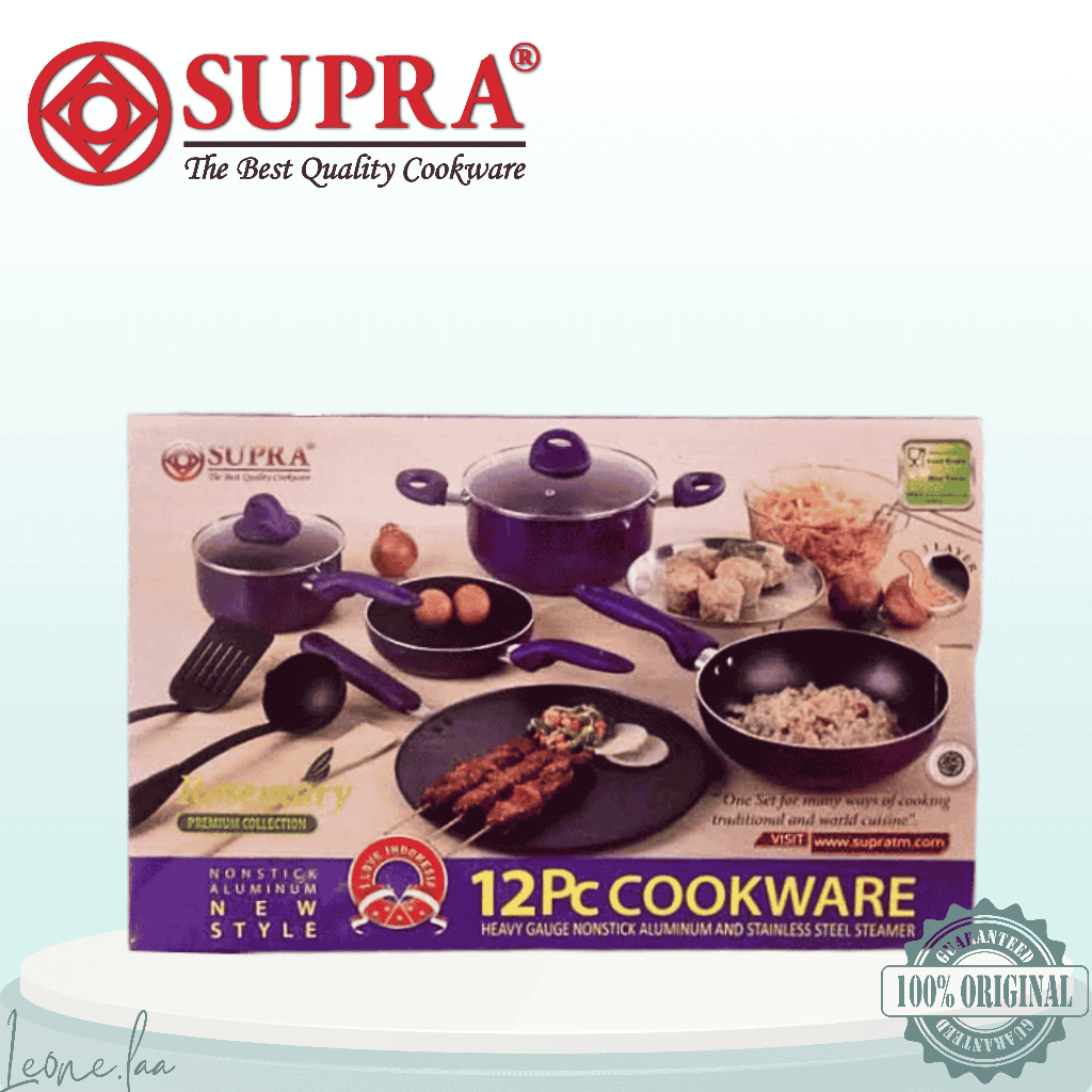 Jual Supra Rosemary Cookware Set 12pcs Ungu - Panci Set 12 pcs | Shopee ...