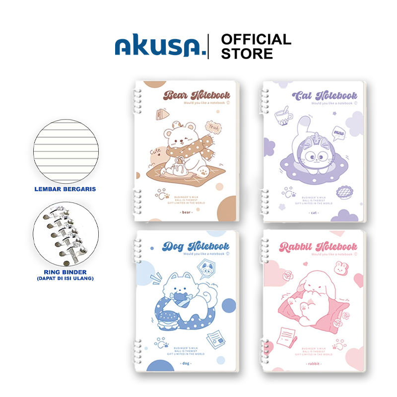 Jual AKUSA Binder Note A5/B5 Buku Catatan Buku Tulis Study Journal ...